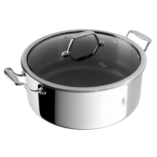 Oala inox cu capac Eternal Collection Berlinger Haus BH 8510, 28 cm, antiaderenta, inox, strat ...