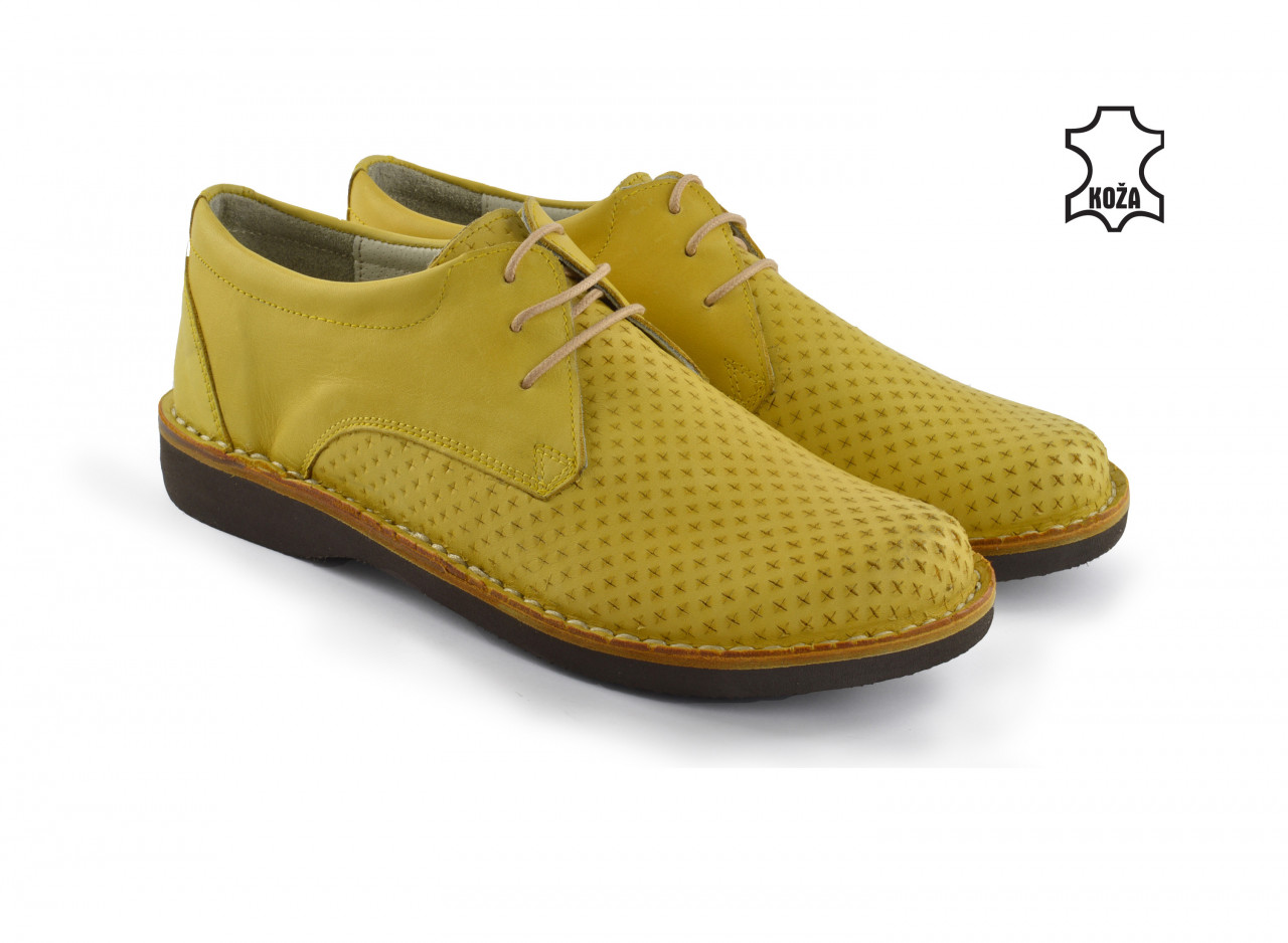 Kožne ženske cipele 025YL žute