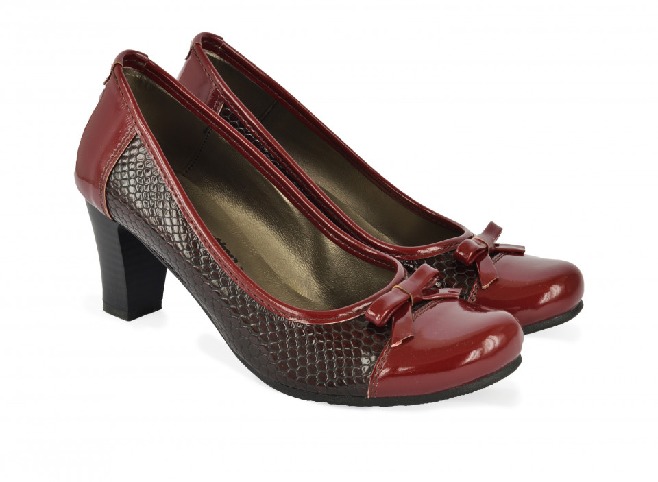 Ženske cipele na štiklu 456-117 bordo