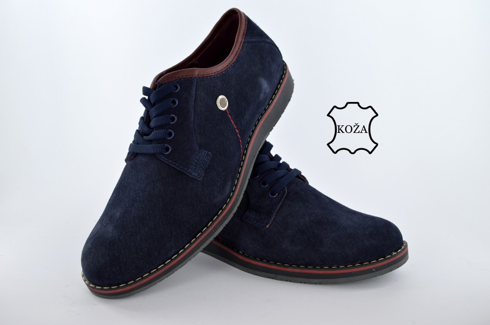 Kožne muške cipele 641 plave