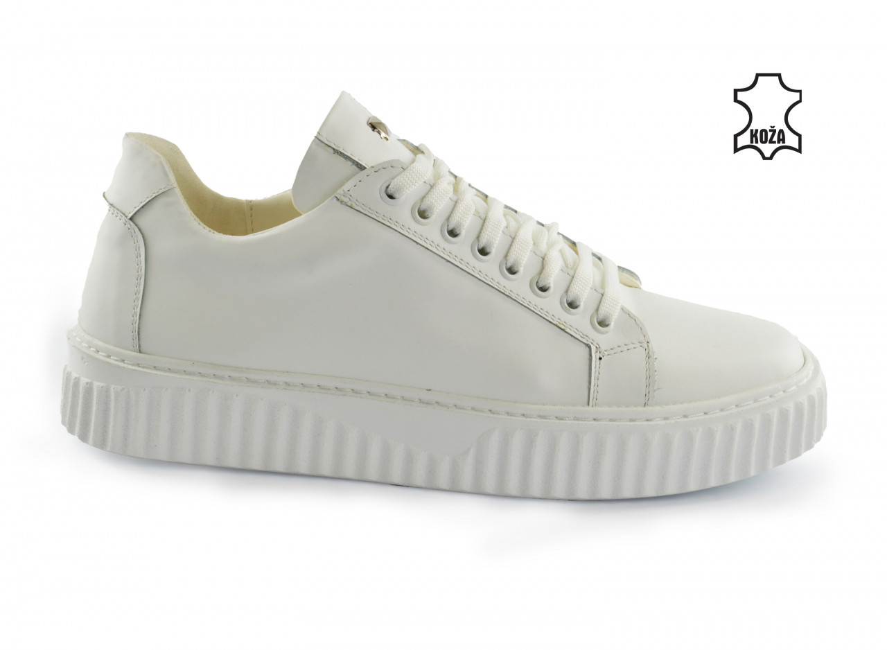 Kožne muške patike 1400BL bele