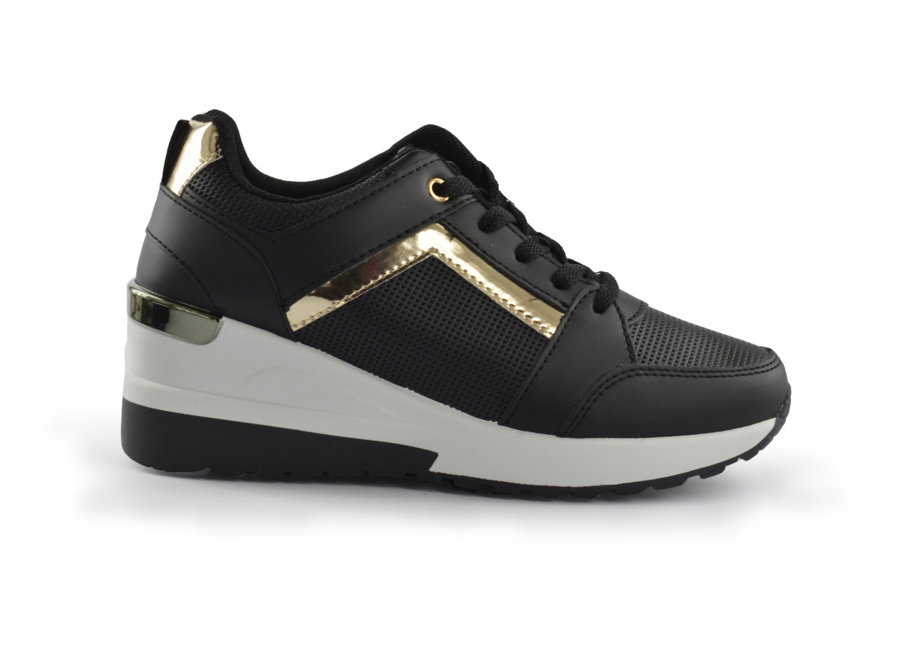 Ženske patike na platformu OX-1238CR crne