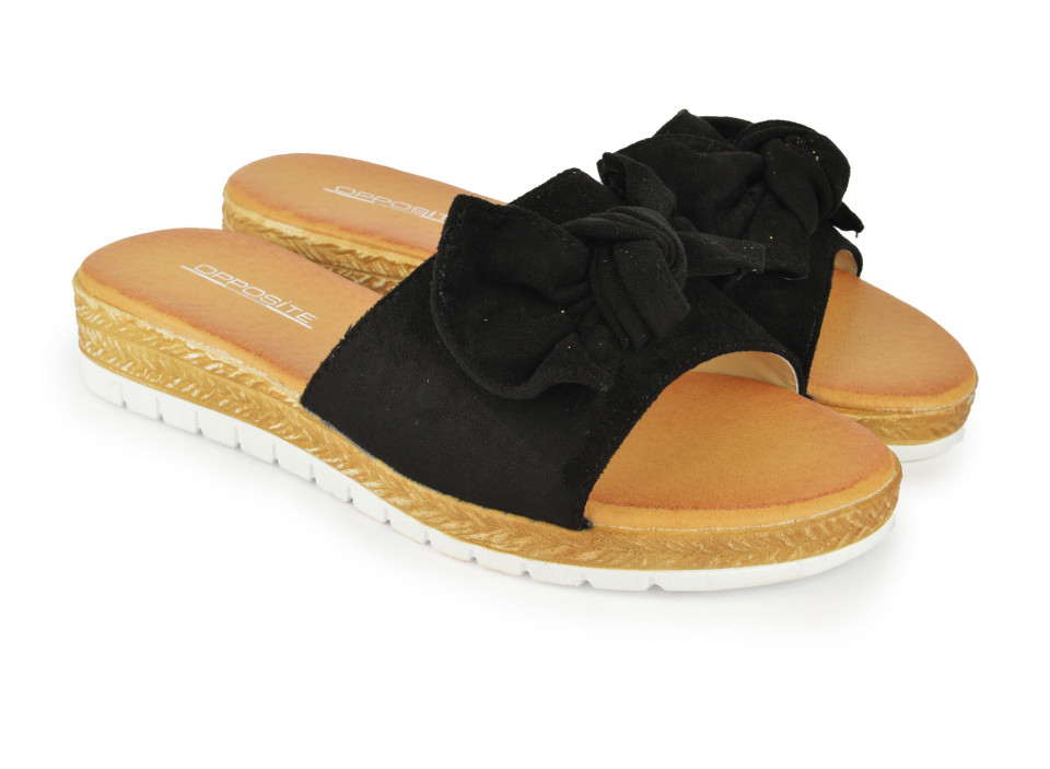 Ženske papuče na platformu LP055219CR crne