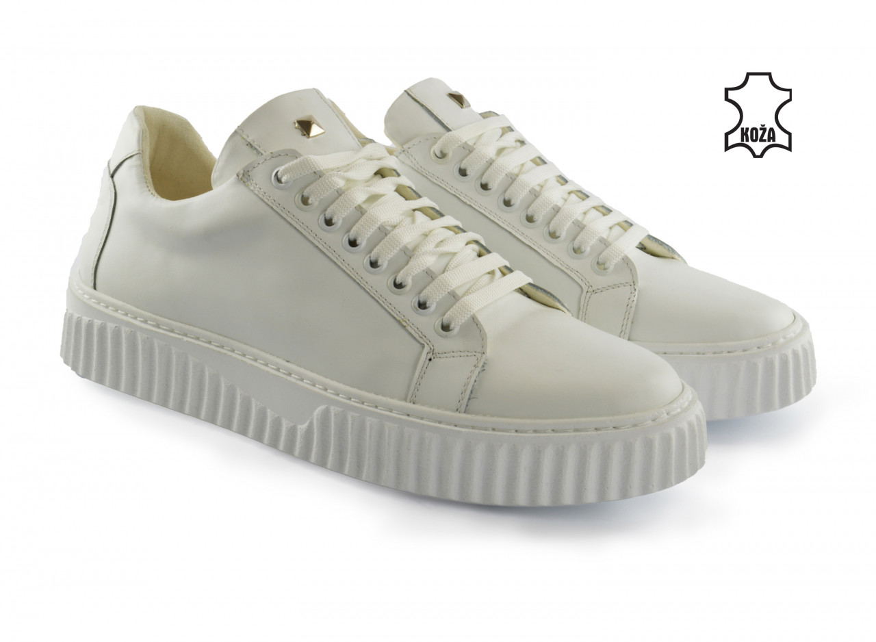 Kožne muške patike 1400BL bele