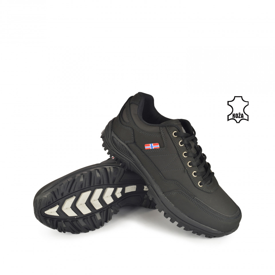 Kožne muške patike 68782DCR crne