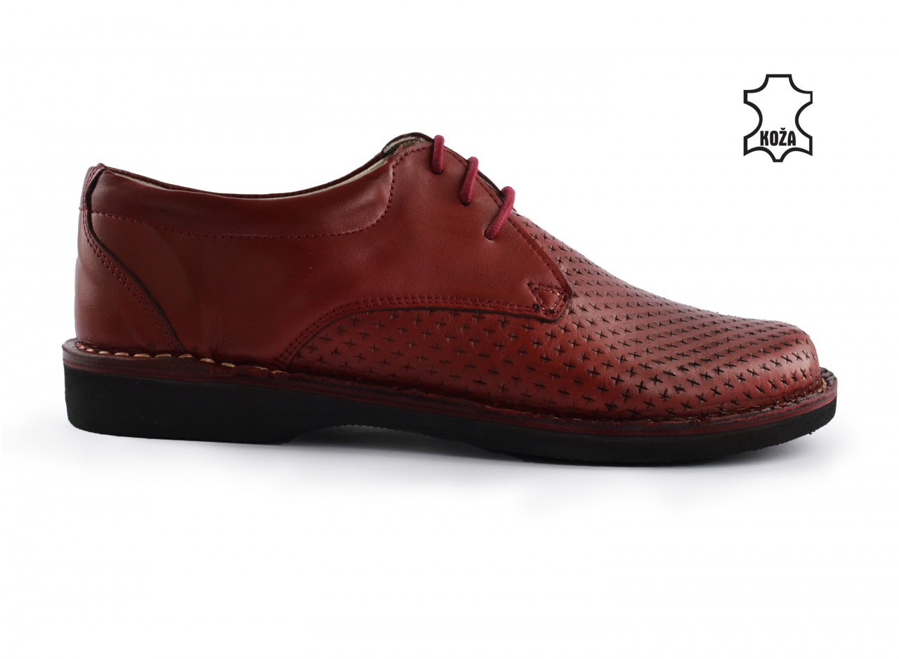 Kožne ženske cipele 025CV crvene