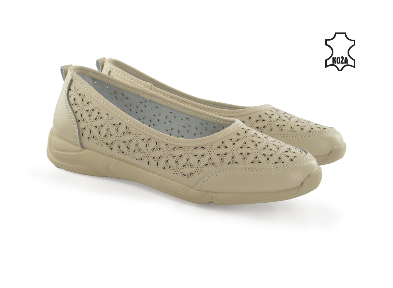 Kožne ženske espadrile 4029BE bež