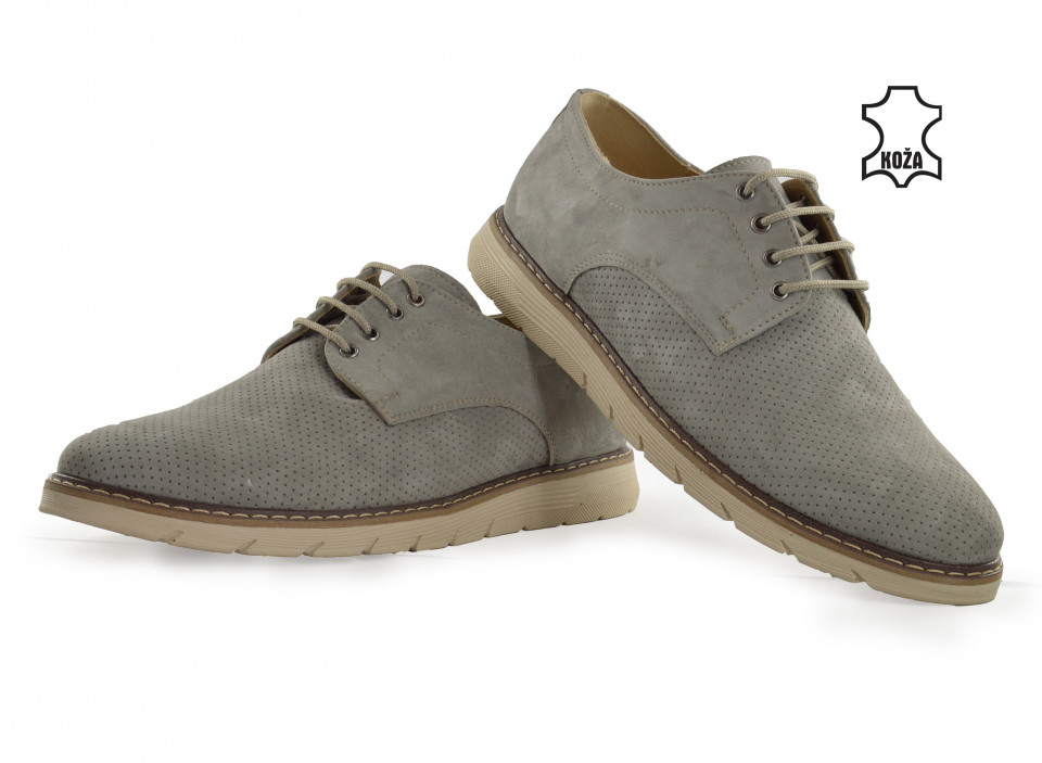 Kožne muške cipele 1096SV sive