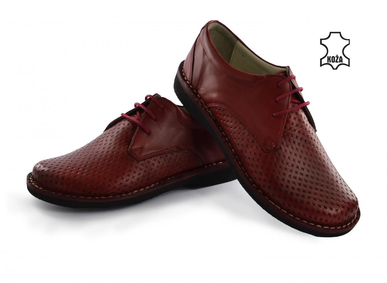 Kožne ženske cipele 025CV crvene