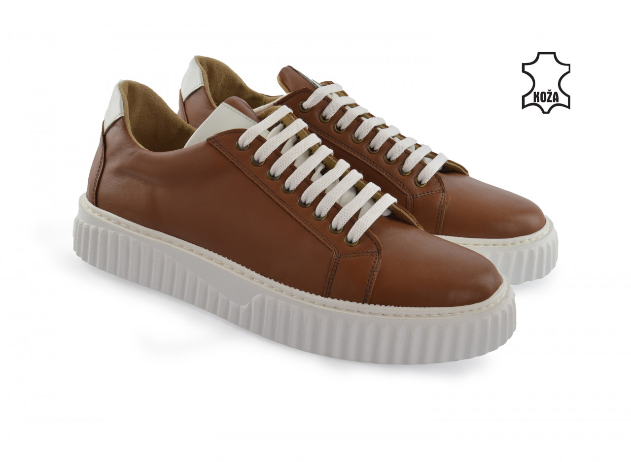 Kožne muške patike 1400BR braon