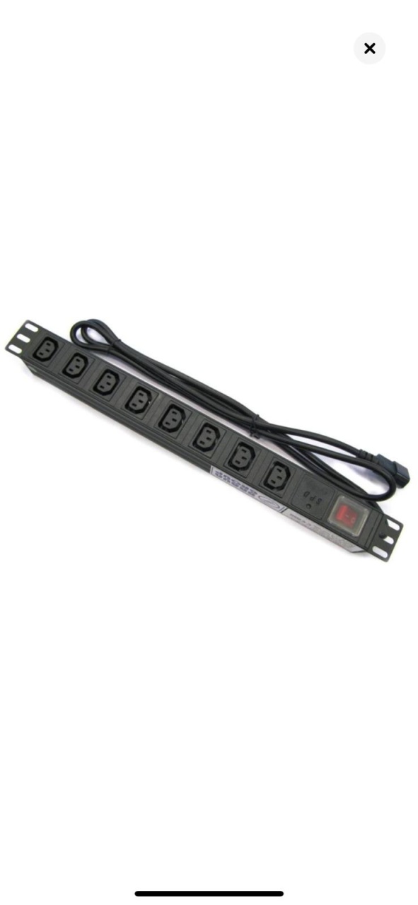 PRELUNGITOR PDU INDUSTRIAL 8 prize IEC C13 cu protectie, aluminiu