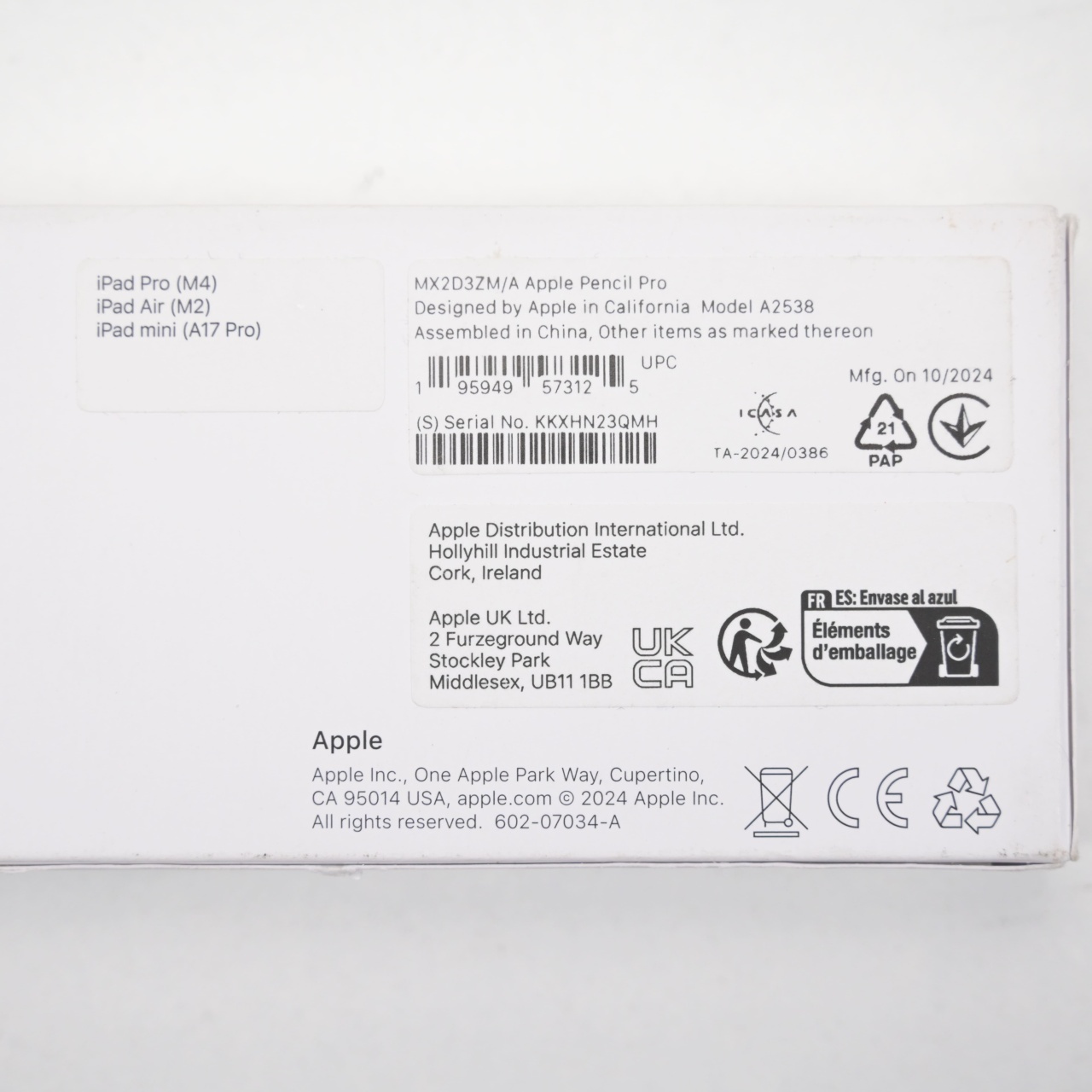 Pencil Apple Pro (A2538)