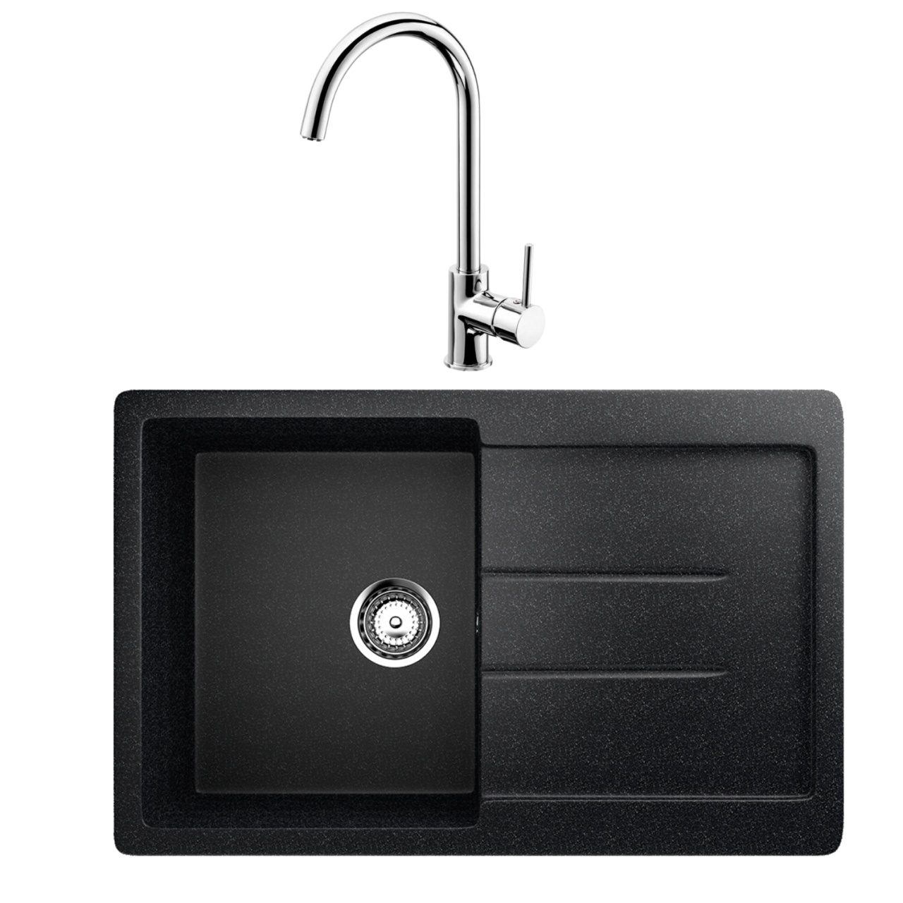 Granitna sudopera Ulgran U507 i lučna inox slavina SET