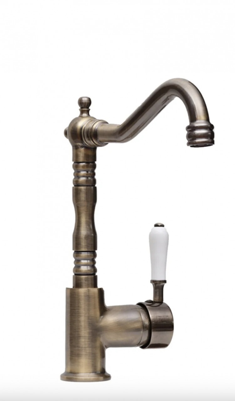 Retro Kuhinjska Slavina u Boji Starog Zlata, 2 Cevi