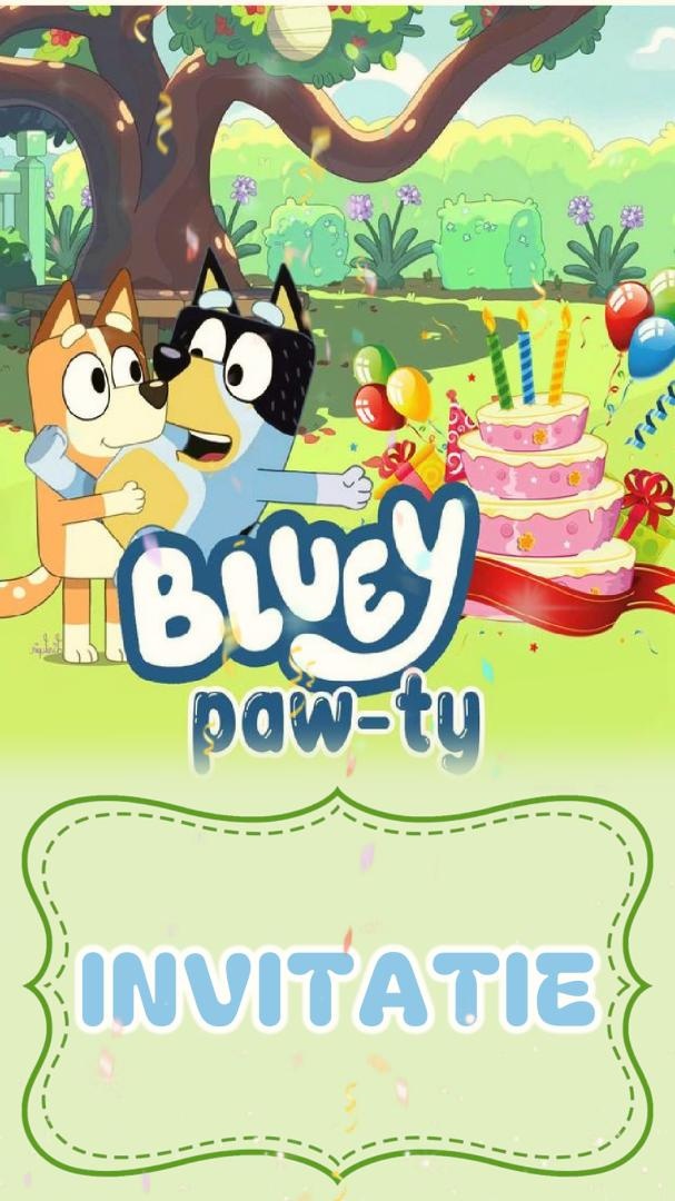Invitatie video personalizata cu tematica Bluey cod BLY04