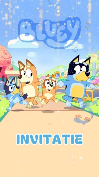 Invitatie video personalizata cu tematica Bluey cod BLY14