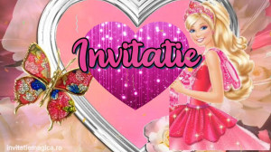 Invitatie Video tematica Barbie cod BAR02