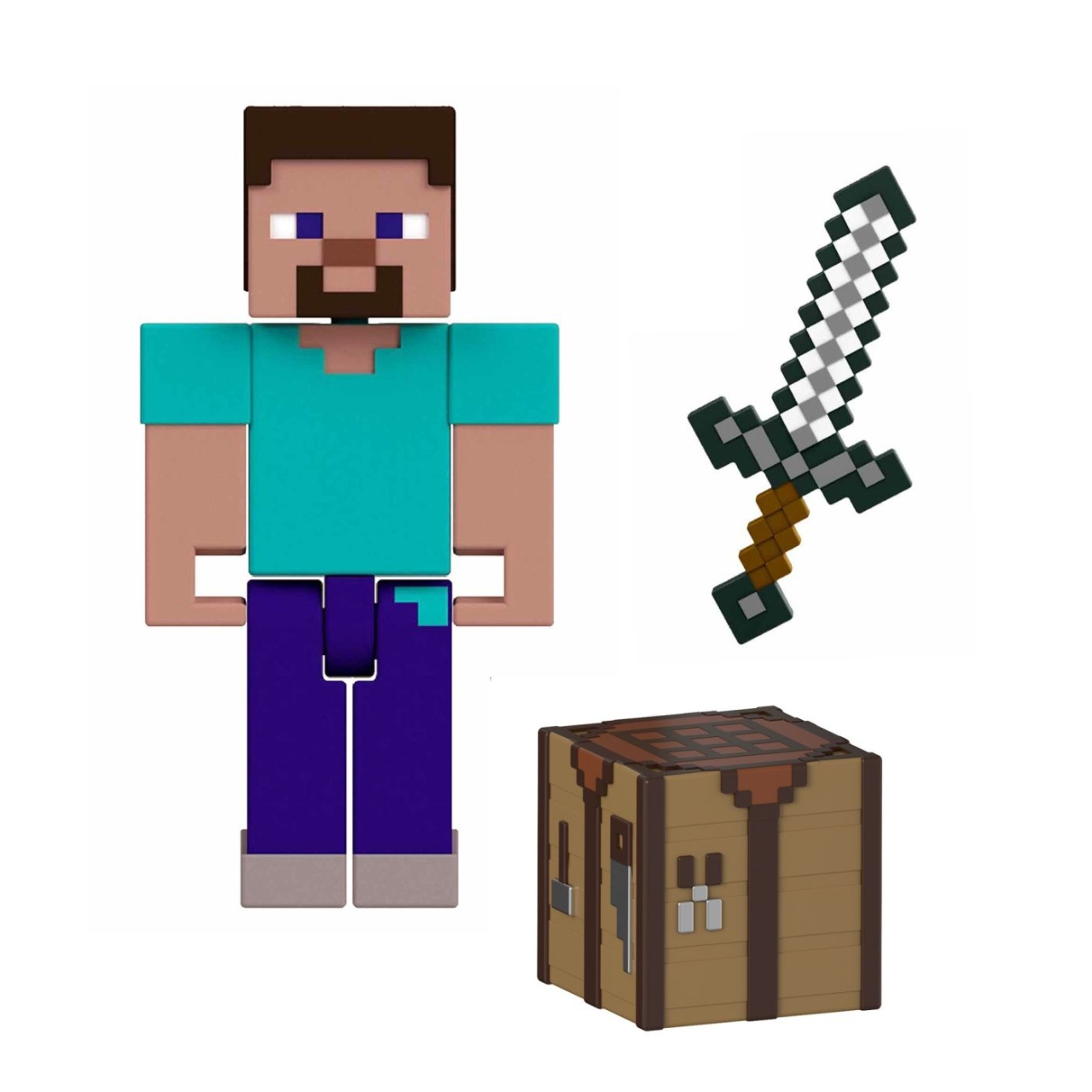 MINECRAFT CRAFT A BLOCK FIGURINA STEVE 8CM - Figurine