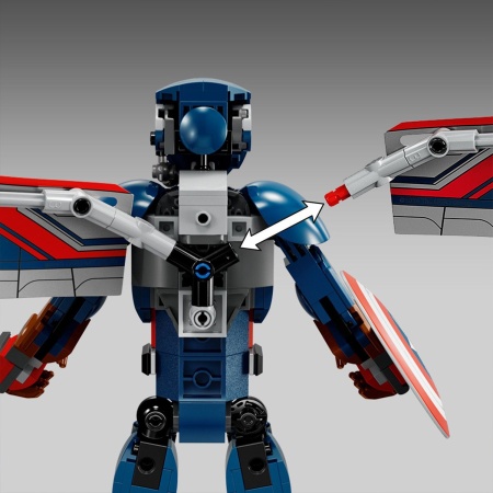 LEGO SUPER HEROES FIGURINA DE CONSTRUCTIE CAPITANUL AMERICA 76296 - LEGO