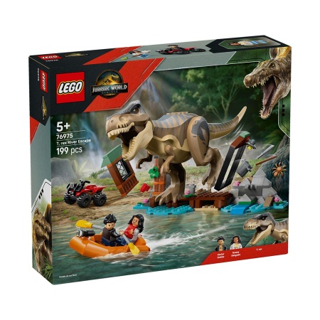 LEGO JURASSIC WORLD RENASTEREA EVADARE PE RAU DIN CALEA UNUI T REX ...
