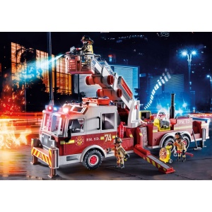 Playmobil - Masina De Pompieri Cu Scara Turn - Jucarii Playmobil
