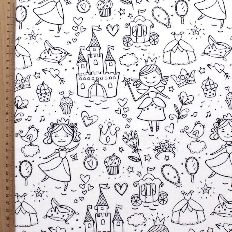 Material textil de colorat - Color me Fairy