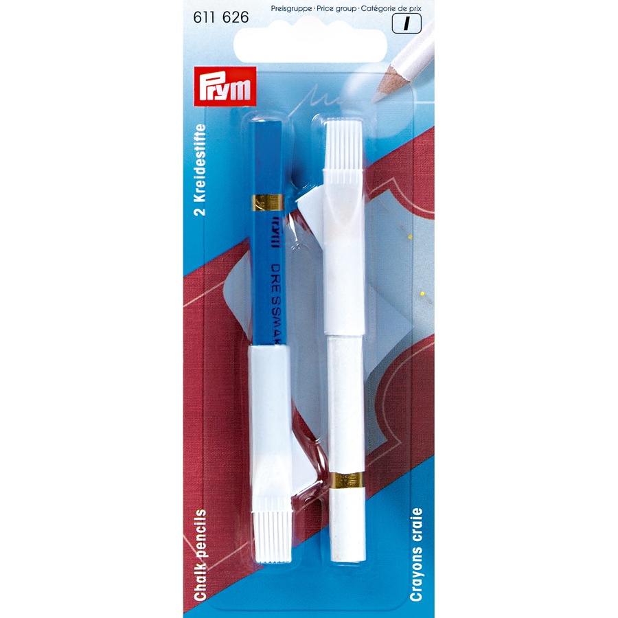 Set 2 creioane pentru marcare alb/albastru