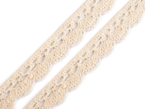 Panglica din dantela crosetata 15mm - Ecru