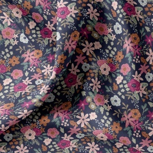 Bumbac imprimat cu flori - Painted Cargen