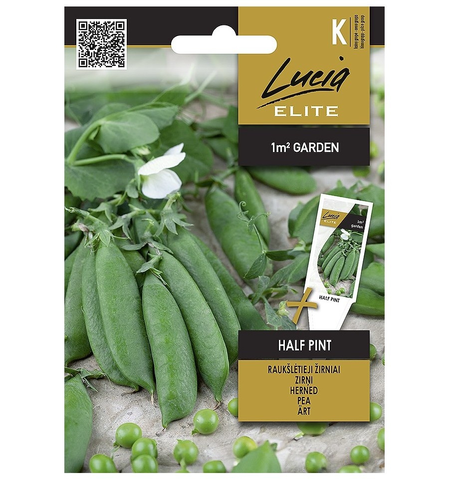 Half Pint (5 gr) seminte mazare soi timpuriu pitic, pentru ghiveci, Seklos