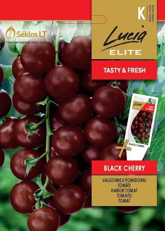 Black Cherry (70 seminte) de rosii cherry negre, fructe rotunde, mici ...