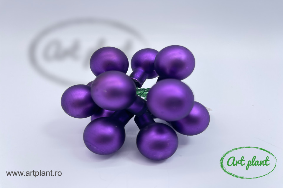 Globulete sticla purple mat 2 cm