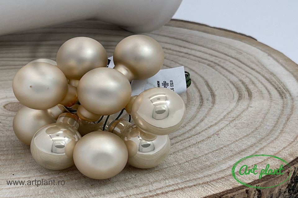 Globulete sticla pearl mix lucios /mat 2 cm