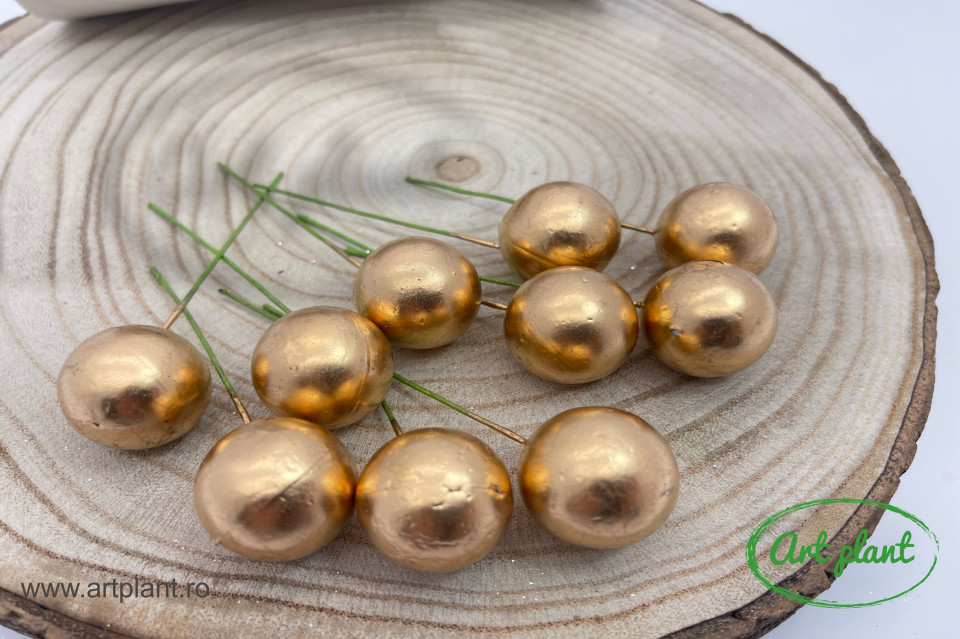 Globulețe Auriu 2.5 cm