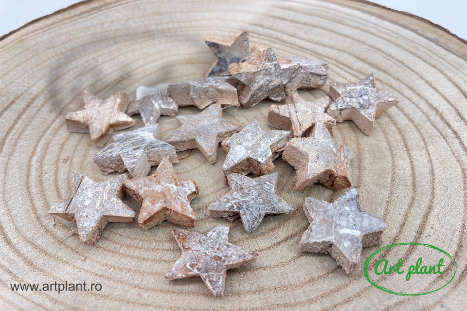 Stelute lemn albite 3 cm