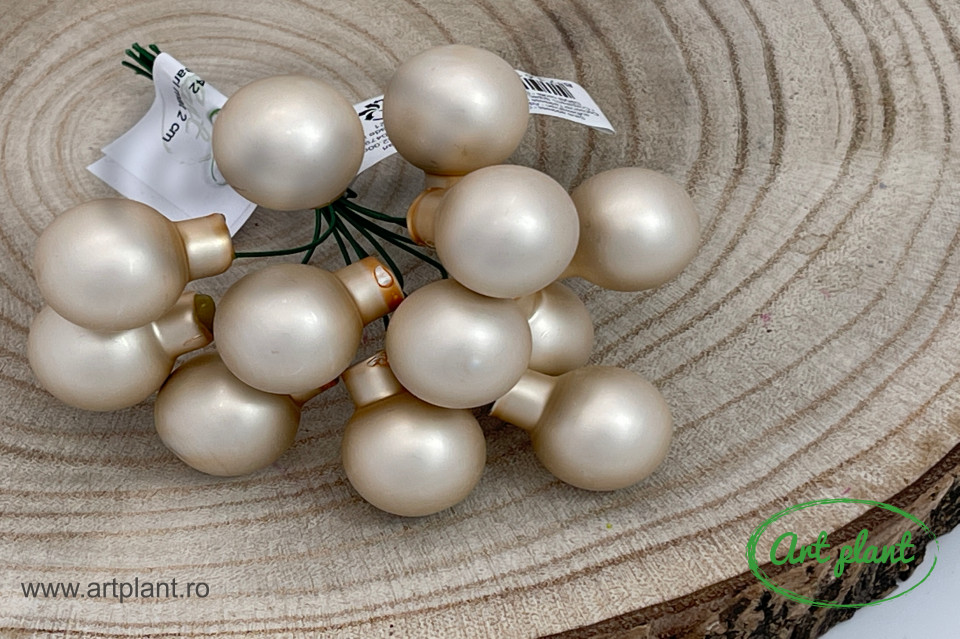Globulete sticla pearl mat 2 cm