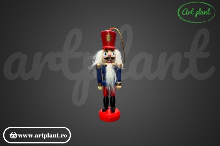 Figurina cu agatatoare Spargator de nuci 10 cm, albastru