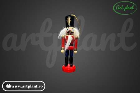 Figurina cu agatatoare Spargator de nuci 10 cm, roșu