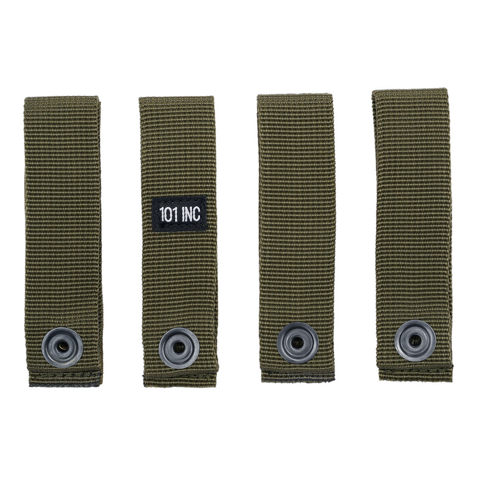 Set 4 MOLLE strap hook and loop - Oliv