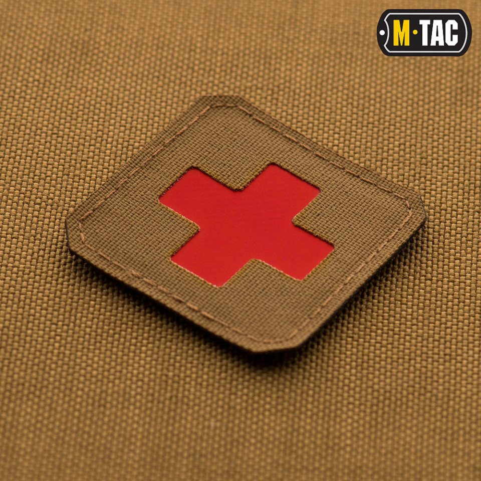 Patch M-tac Medic Cross laser cut - Coyote red