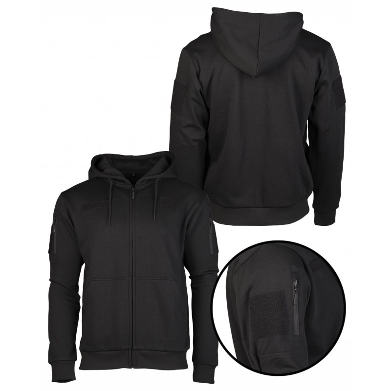 Hanorac tactic cu fermoar - Black