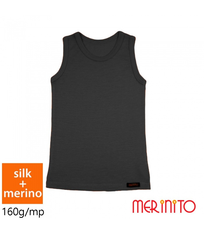 Maiou copii Merinito 70% matase 30% lana merinos - Negru