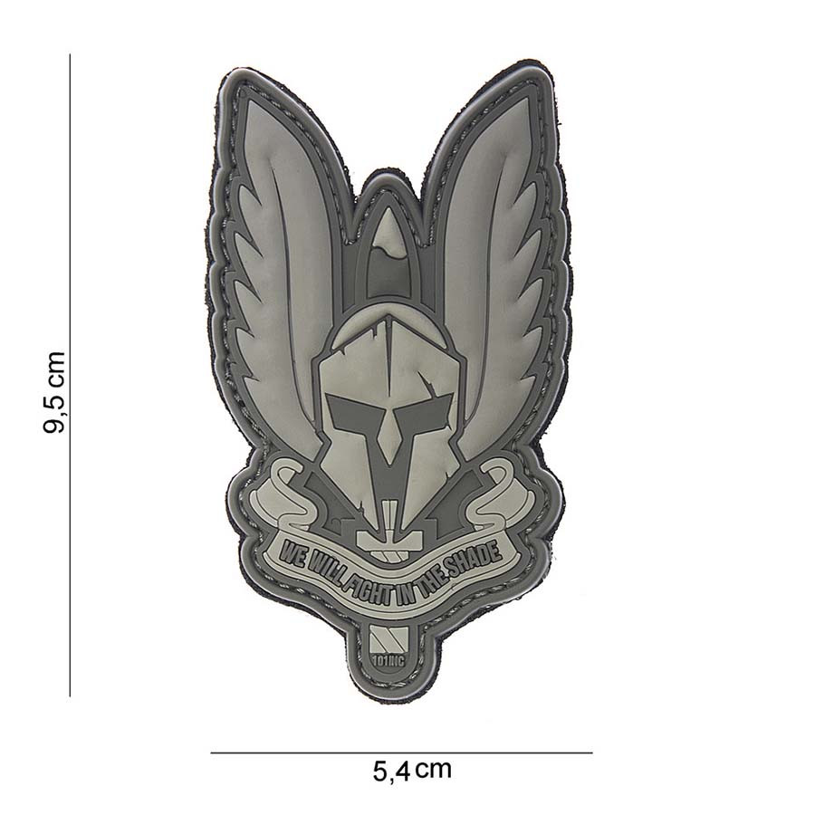 Patch 3D PVC spartan - Gri