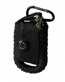 Kit de supravietuire paracord large - Negru