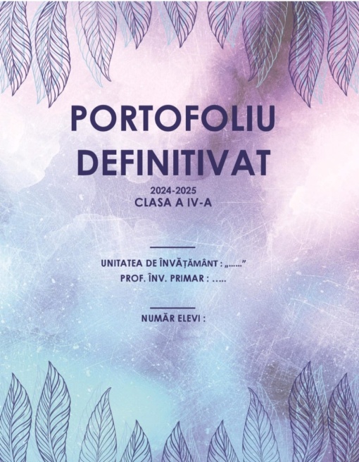 PORTOFOLIU DEFINITIVAT ÎNV. PRIMAR 2026 , DIGITAL(EDITABIL PENTRU ORICE ...