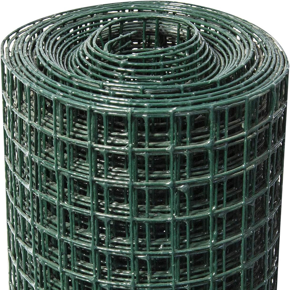 Plasa de sarma zincata sudata si plastifiata 1.5x10 m, ochiuri 13x13 mm ...