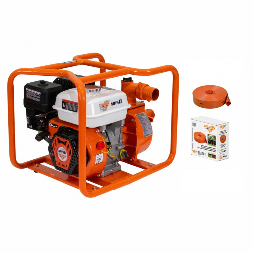 Motopompa RURIS MP 50 + furtun refulare 2`` 20m 7 CP