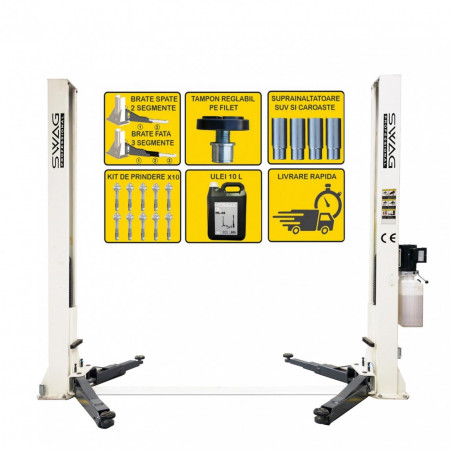 Elevator auto 2 coloane SWAG SW4000 hidraulic, 4 tone