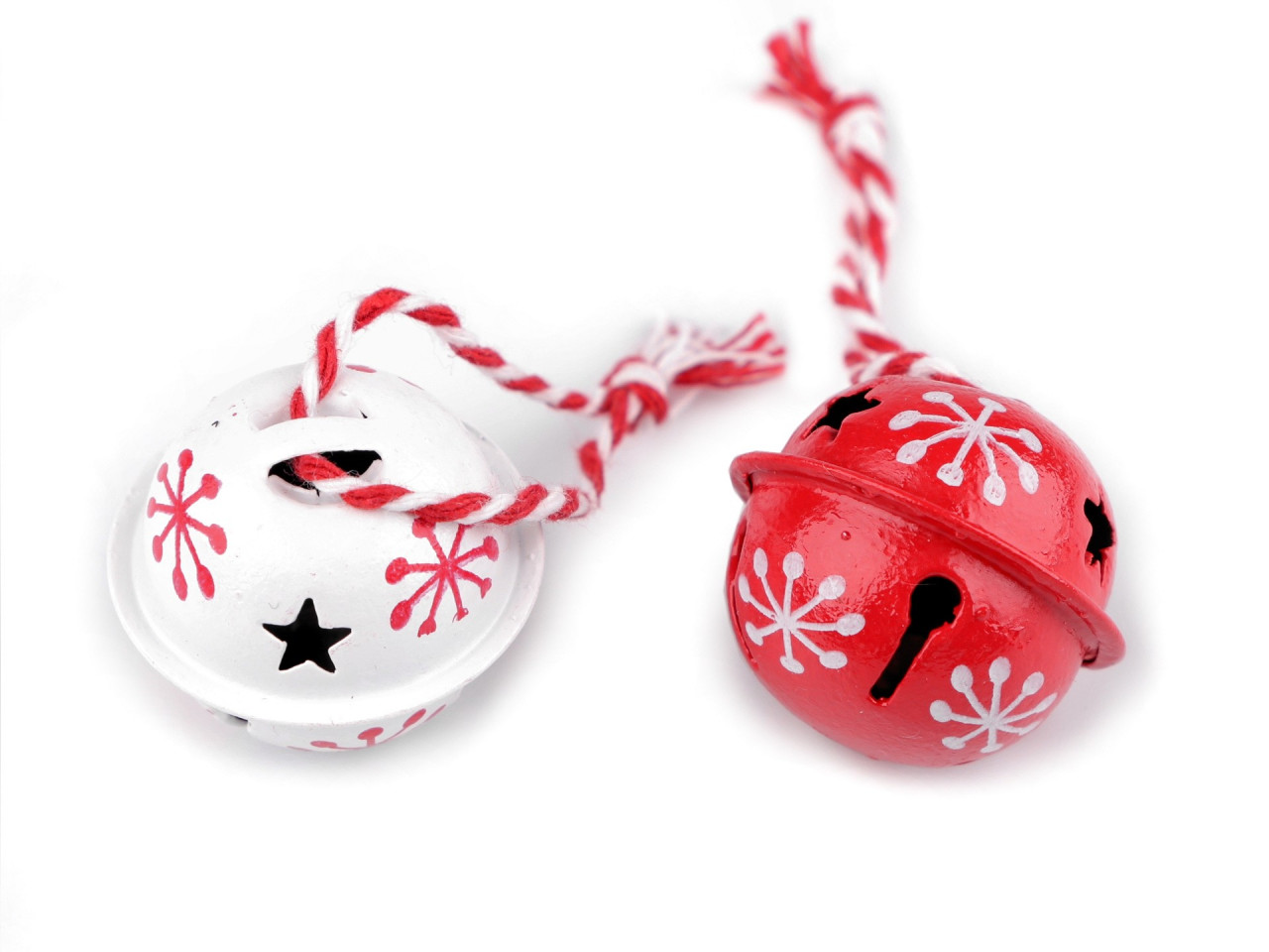 Clopotei/zurgalai 30 mm - rosu cu stelute albe