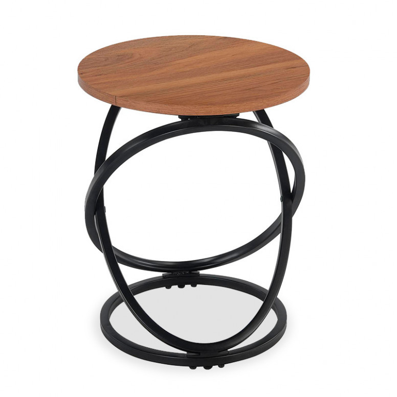 Masuta Auxiliara Roma - Walnut, Crem